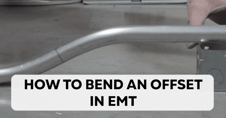 How to Bend a Box Offset in EMT - Electrician U